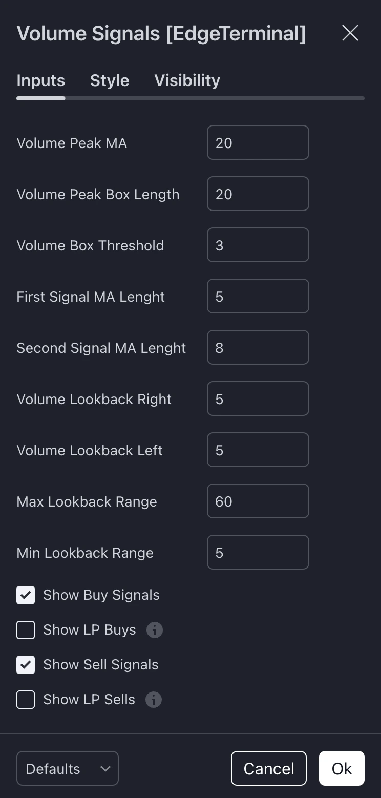Volume Signals Money Flow Indicator – Edge Terminal